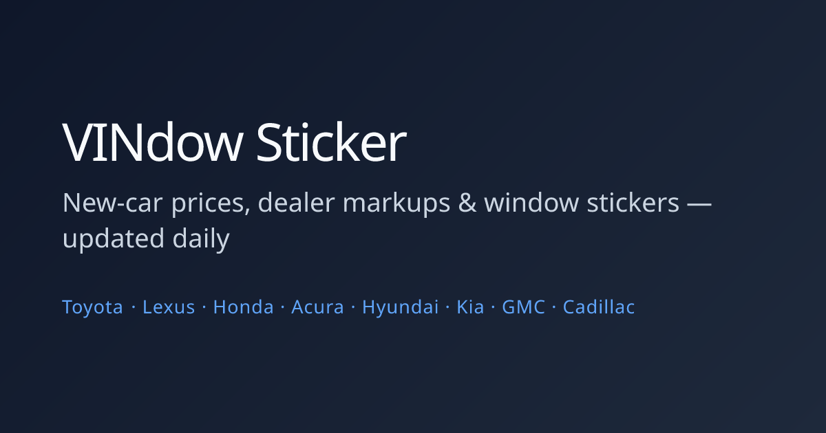 The Best Time to Buy a New Car in 2026 — VINdow Sticker